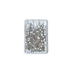 Cam Başlı İğne Beyaz MİNA CARİN